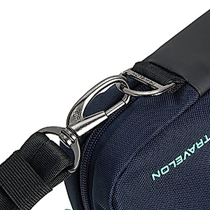 Travelon Greenlander Sustainable Anti-Theft Small Crossbody, Galaxy Blue, 7.5" W x 10.5" H x 2.75" D