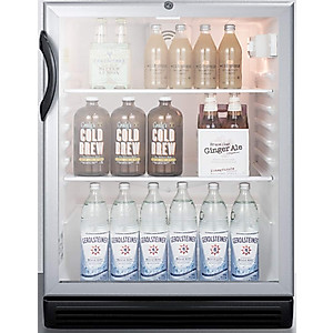 Summit SCR600BGLADA 24"" ADA Compliant Commercially Approved Compact Beverage Center with 5.5 cu. ft. Capacity