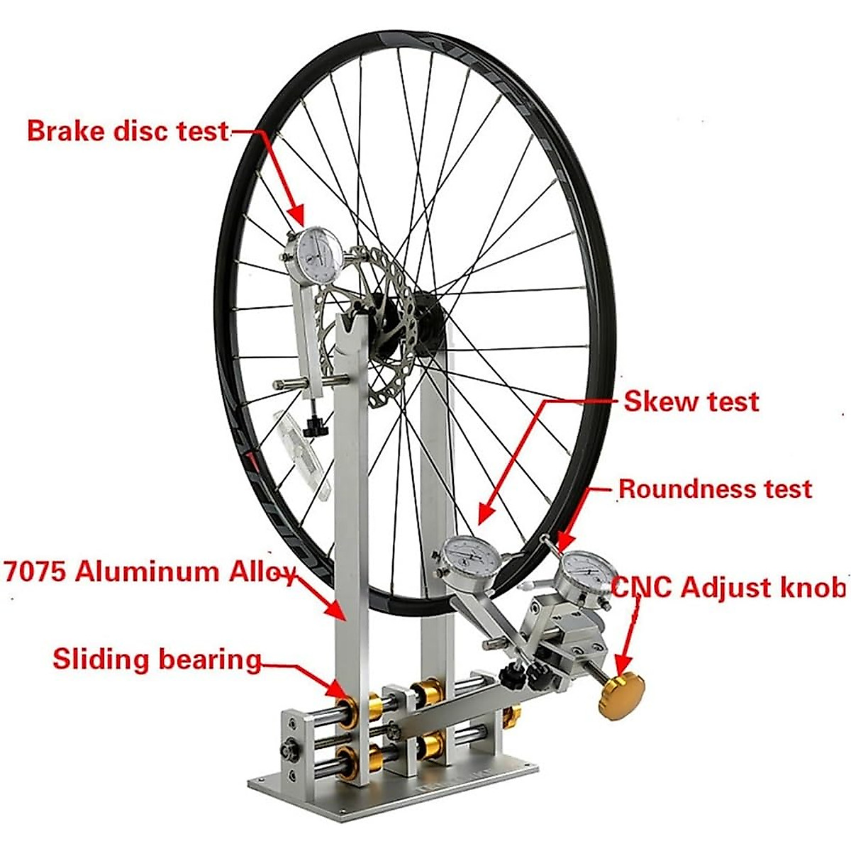 Bicycle Wheel Truing Stand, Wheel Tuning Repair Tool, Bicycle Wheel Repair Truing Bearing Stand, Bike Hub Maintenance Repair Platform for 10"-29" Wheels