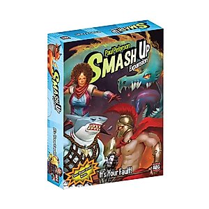 Smash Up It's Your Fault Expansion - AEG, Board Game, Card Game, Player's Choice, Superheroes, Sharks, Tornados, Dragons, and More, 2 to 4 Players, 30 to 45 Minute Play Time, for Ages 10 and Up