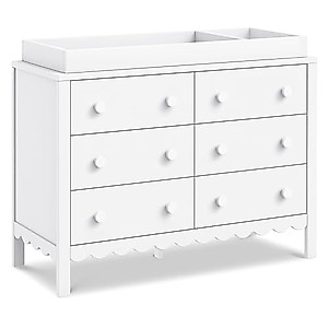 daVinci Sammy Scallop 6-Drawer Dresser in White