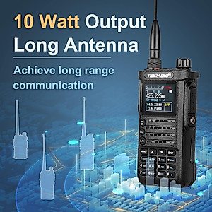 (2nd Generation) TIDRADIO 10W HighPower Ham Radio Handheld (TD-H8) with APP Wireless Programming,Long Range Two Way Radio with 2500mAh Large Battery (2pcs),USB-C Charger & Speaker Mic, Walkie Talkies