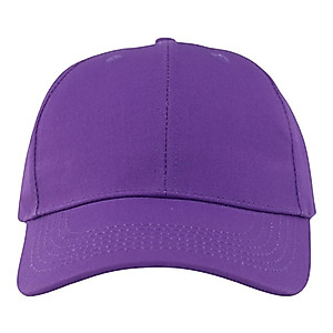 TSSGBL Classic 100% Cotton Structured Baseball Hats Adjustable Men Women Plain Blank Basic Team Workout Ball Caps -Purple