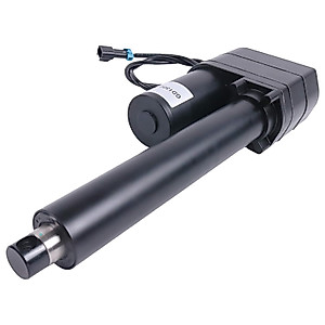 WQSING 2000 lbs 8 in 12V High Force Linear Actuator Compatible with Industrial Agriculture Brushed DC Electric Motor Stainless Steel Stroke PA-17-8-2000 Adjustable DIY