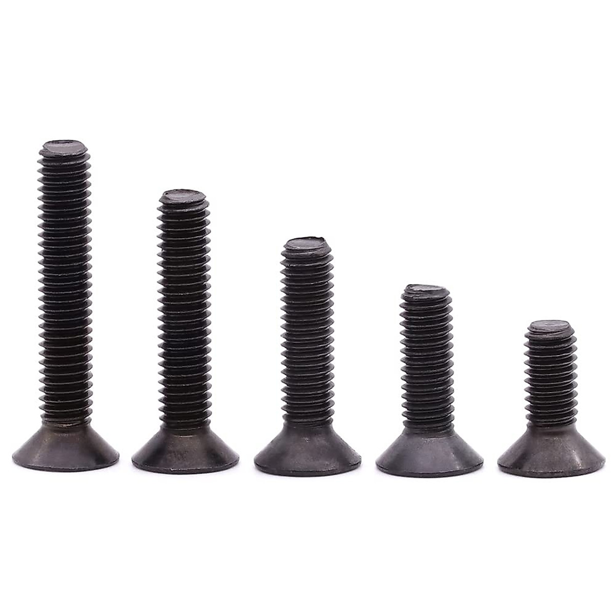 M6-1.0 x 30mm Flat Countersunk Head Torx Security Machine Screws Bolts, Black Oxide Finish, 10.9 Grade Alloy Steel, Full Thread, Pack of 30