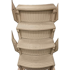 Confer Plastics Drop in Above Ground Pool Step with Warm Grey Treads