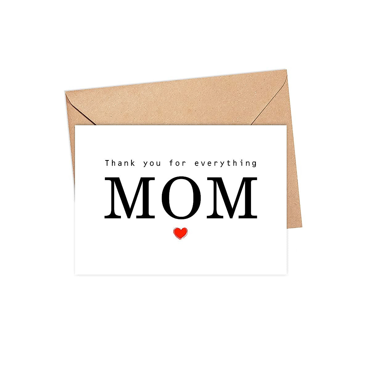 Yanashop88 Thank You For Everything Mom Card - Thank You Card - Mom Card - Mother's Day Card - Card For Her - Greeting Card For Birthday- Anniversary - Note Card - Thank You For Everything Card