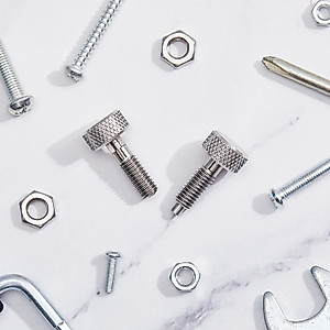 Hand Retractable Spring Plunger with Knurled Handle Stainless Steel Lock M6 Quick Release Pins, 1/4''-20 Thread Size 0.500'' Thread Length, No Patch (Silver, 2 Packs)