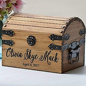New Baby Gift Box Infant Keepsake Box Small Memory Trunk Boho Shower Gift for Mom Ideas Custom Engraved Treasure Chest for Newborn