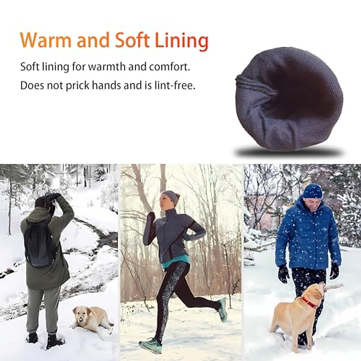 DAY WOLF Heated Glove Liners Electric Gloves for Men Women Rechargeable Battery Hand Warmer for Winter Sports Snow Biking Riding Skiing Cycling Hunting Snowboarding