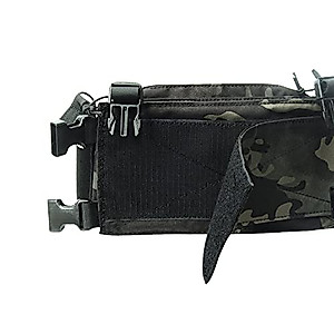 Roseboon Tactical Vest Outdoor Chest Rig Ultra-Light Breathable Combat Training Vest Adjustable for Adult Modular Chest Rig