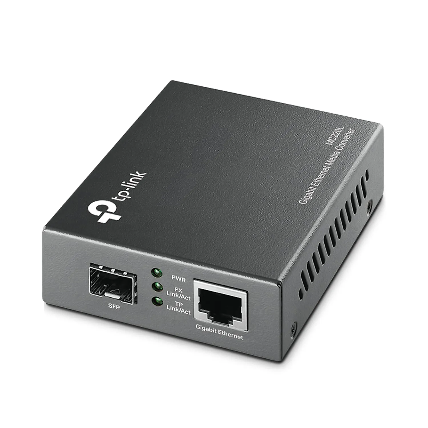 TP-LINK MC220L Gigabit Media Converter, 1000Mbps RJ45 to 1000Mbps SFP Slot Supporting MiniGBIC modules, Chassis mountable. (Renewed)