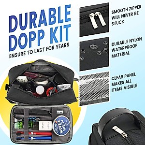 OIMIMY Toiletry Bag for Men Travel Shaving Dopp Kit Waterproof Toiletries Organizer for Cosmetic Portable Womens Travel Makeup Bag