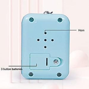 Altsuceser Micro Player Mini Arcade Machine with Keychain, 26 Classic Game Modes Support Music Mini Building Block Game Console for Children Blue