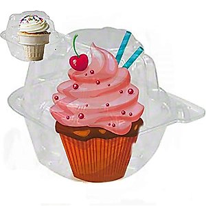 50 jumbo individual cupcake containers large Strong Quality Clear individual Cupcake and Muffin Containers plastic disposable single Compartment cupcake containers individual jumbo cupcake containers)