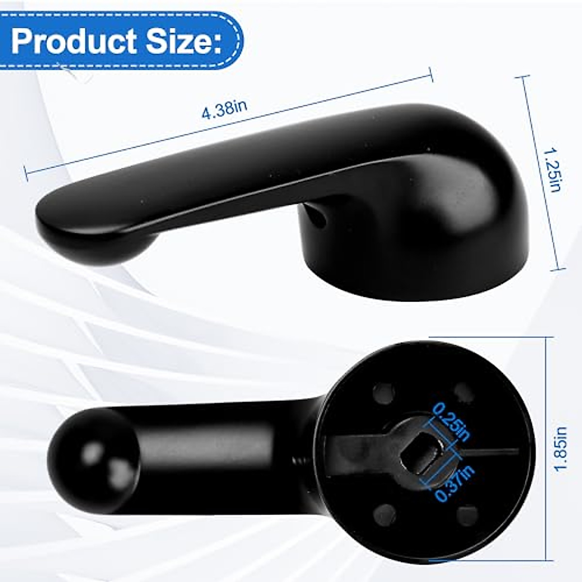 H79 Faucet Handle Compatible with Delta Tub & Shower Single Metal Lever Handle, Black Shower Handle Replacement for Delta 1300/1400 Series Tub Faucet, Shower Replacement Parts with Screw & Wrench