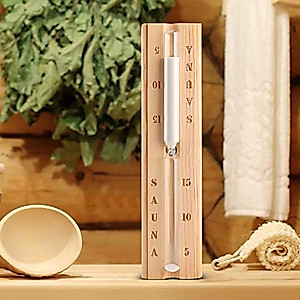 Horticulture Garden Entertainment, 15 Minutes Sand Timer Countdown Clock Accessory for Sauna Spa Room Wooden Sauna Hourglass for Sauna Spa Room