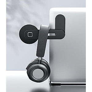 CloudValley Magnetic Phone Holder for Laptop Designed for iPhone 14 / 13 / 12 Series MagSafe, Adjustable Phone Monitor Side Mount, Slim Portable Foldable Computer Expansion Bracket (Black)