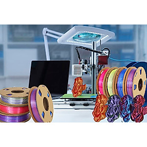 Taiyiyun 3D PLA Filament 1.75mm Bundle, Dual Color Filament PLA Dimensional Accuracy +/- 0.03 mm 3D Printing Filament, Color Changing PLA Silk Filament 250g*4 Spools