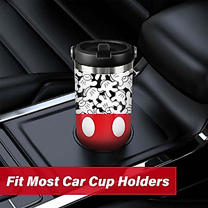 thmasamwr Cute Mouse Tumbler with Lid and Straw, Stainless Steel 30oz Tumbler with Handle, Cartoon Mouse Gifts Coffee Mug Water Bottle Cups for Women and Girls