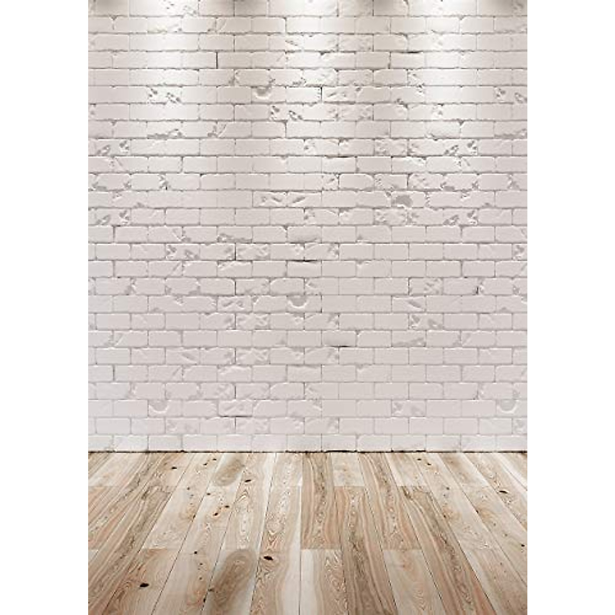 SJOLOON White Brick Photography Backdrop Brick Photo Backdrop for Birthday Photography Portrait Photoshoot Studio Props 11878 (5x7FT)