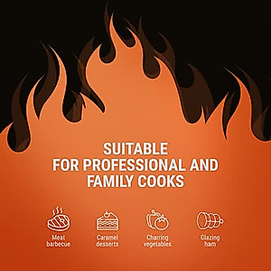 GLOBUS Butane Torch Head Adjustable Flame - Refillable Kitchen Cooking Torch with Safety Lock - Torch for Baking, Creme Brulee, Sous Vide, BBQ, Jewelry, Crafts, Soldering