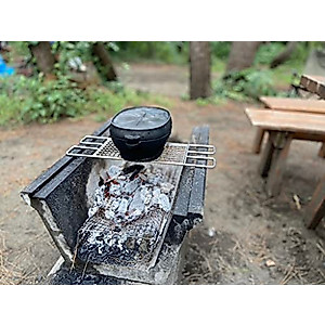 CAMPINGMOON 304 Stainless Steel Cooking Grates for Camping Stove Grill Campfire Open Fire with Carry Bag MTG-C (L 15.7 x W 5.1 Cooking grate (MTG-D))