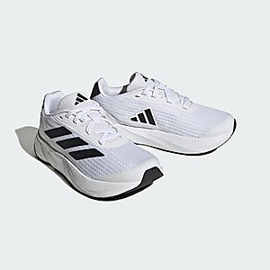 adidas Duramo SL Sneaker, White/Core Black/Grey, 2 US Unisex Little Kid