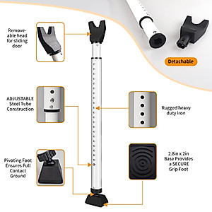 JIAN BOLAND Door Security Bar& Sliding Door Security Bar- Heavy Duty Home Security Door Stop Hotel & Apartment Security Security Upgrade-Adjustable