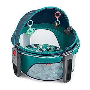 Fisher-Price On-the-Go Baby Dome Pixel Forest, portable travel play space with canopy and toys