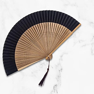 JYSILIYH ﻿Folding Hand Fan for Women,Hand Held Fan for Women Foldable,FChinese Japanese Vintage Hand Held Bamboo Silk Folding Fans Hand Fan for for Dance Music Festival Wedding Church Decoration