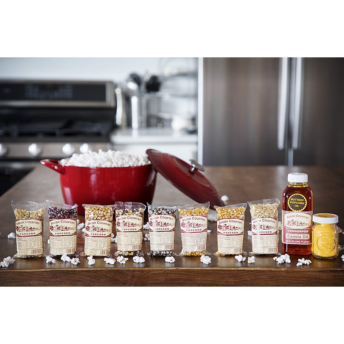 Amish Country Popcorn | 4 Ounce Variety Kernel Gift Set (10 Pack Assorted) | Old Fashioned, Non-GMO and Gluten Free (4oz Each, 10ct Total)