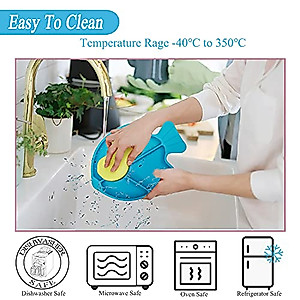NICINGU Suction Plate for Baby,Silicone Plates for Toddler Kids Feeding Supplies Fits Most Highchair,BPA Free Dishwasher Microwave Safe-Blue Fish