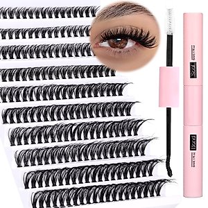 DIY Lash Extension Kit 200pcs Lash Clusters Eyelash Extension Kit 8-16MM Wispy Lash Clusters Kit C D Curl Individual Lashes Kit Eyelash Clusters by Ruairie