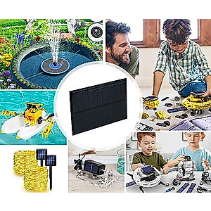 5Pcs Mini Solar Panels for Solar Power, 5.5V 120mA Mini Solar Panel Kit DIY Electric Toy Photovoltaic Cells Solar Epoxy Cell Charger 3.33"*2.19"(84.5mm*55.5mm)