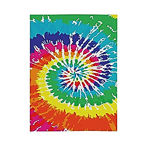 Tye Dye Flannel Blanket Print Soft Comfortable Throw Blanket for Bed,Sofa,Office,Camping and Travel Warm&Lightweight Plush Blanket for All Seasons Gift for Halloween Christmas 50"x60"