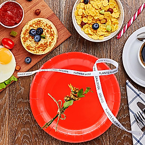 HSPAIDYP 50Pcs Red Party Supplies Red Paper Plates 7" Red Retro Dessert Plates Solid Red Christmas Plates for Solid Red Theme Wedding Bridal Baby Shower Red New Year Party Birthday Party Decor