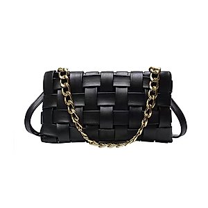 COFIHOME Women’s Braided Shoulder Bag Purses and Handbags Crossbody Flapper Braided Satchel Clutch Evening Bag