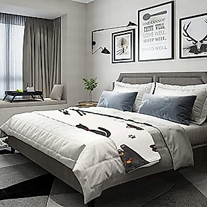 Flannel Fleece Bed Blanket Cute Black Cat Paws Throw Blanket Lightweight Cozy for Bedroom All Season Sofa Decor Gift 40x30 inch for Pets