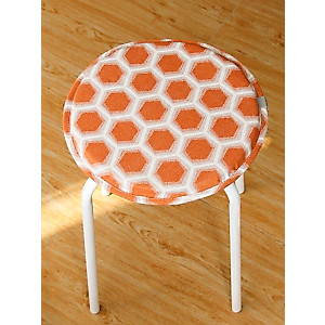 Happiness Decoration Round Seat Cushion with Ties 12-Inch Breathable Stool Cushion Cover Tatami Cushion Pillow Kitchen, Home, Office Chair Pads with Ties (Deep Grey, 12)