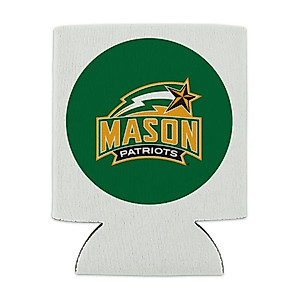 George Mason University Primary Logo Can Cooler - Drink Sleeve Hugger Collapsible Insulator - Beverage Insulated Holder