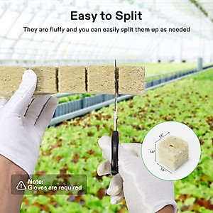 VIVOSUN 1.6" Rockwool Cubes, 28 Plugs Stonewool Starter Grow Cubes for Cuttings, Cloning, Plant Propagation, Seed Starting, Hydroponic Grow Media for Vigorous Plant Growth, 1 Sheets of 28 Plugs