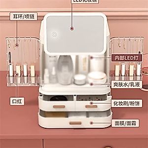 TKFDC Shelf Desktop Handheld Cosmetic Organizer Drawer Dustproof Shelf Desktop Skin Care Organizer Lipstick Storage