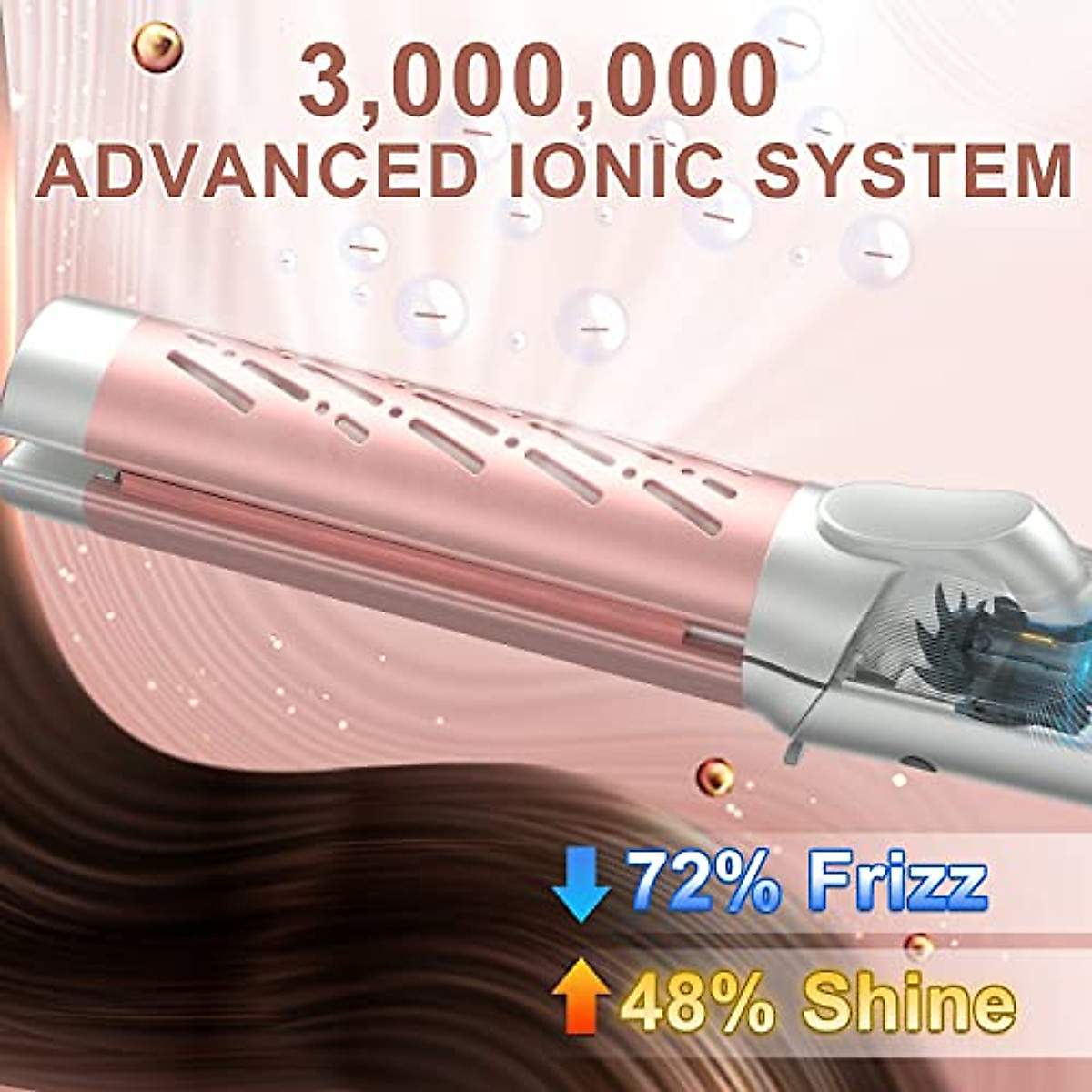 Hair Straightener and Curler 2 in 1: NOVIIML Curling Iron with 360° Airflow Styler Tech, 1 inch Professional Flat Iron with Tourmaline Ceramic, Straightening Iron with 5 Temp Settings Dual Voltage