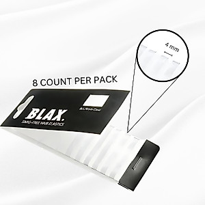 Blax CLEAR Snag-Free Hair Elastics 4mm, 8 Count (2-Pack)