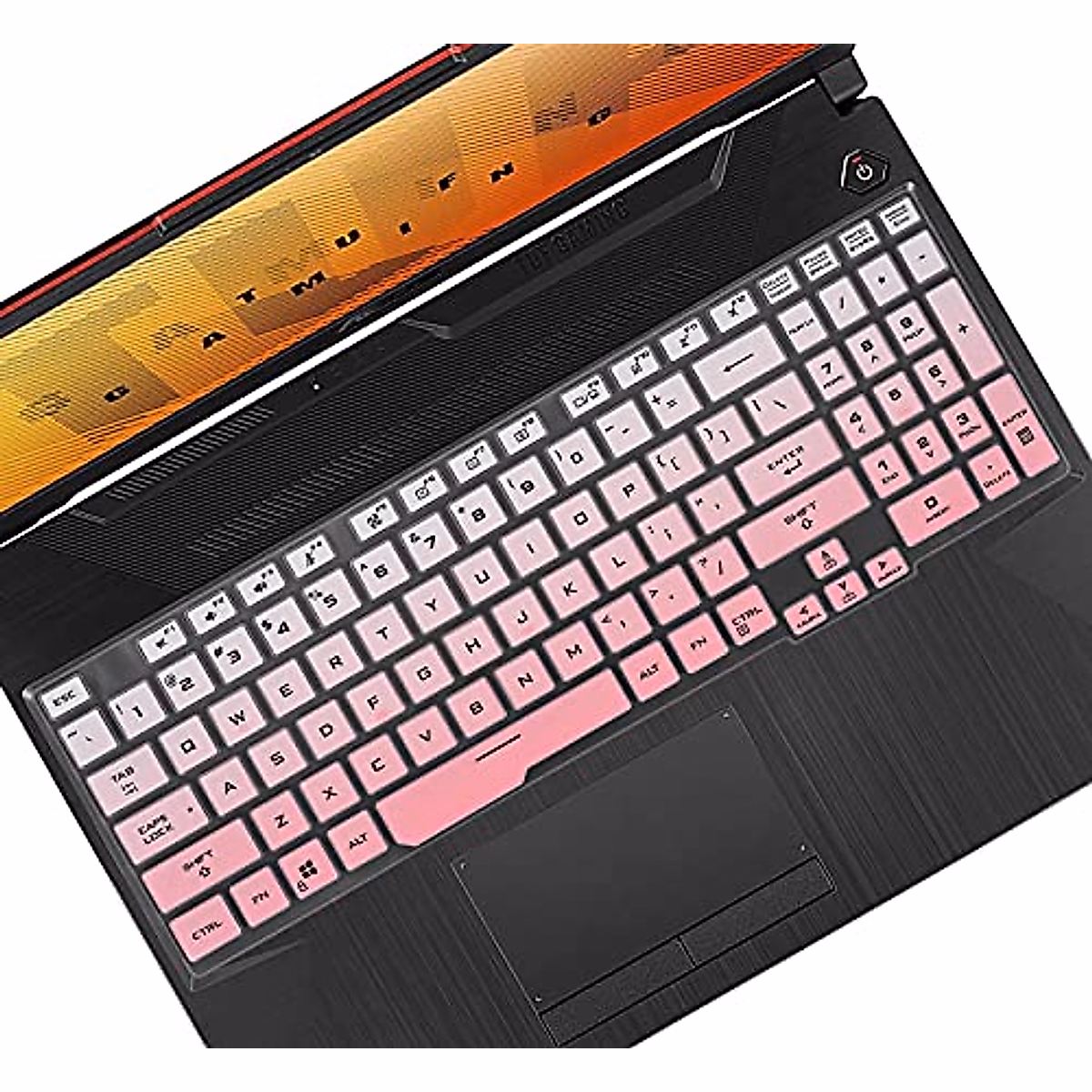 Keyboard Cover Compatible with ASUS TUF Gaming A15 TUF506IU TUF506IV FA506 FX506 15.6 Inch, ASUS TUF Gaming F17 FX706, ASUS TUF Gaming A17 TUF706IU 17.3", TUF Gaming A15 A17 Gaming Laptop-Gradual Pink