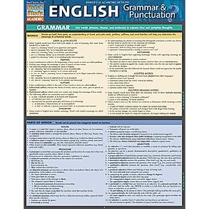 English Grammar & Punctuation QuickStudy Laminated Reference Guide (QuickStudy Academic)