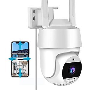 2K Security Camera Outdoor - 4MP 360° View WIFI Camera, IP66, Motion Detection&Siren, Auto Tracking, Two Way Talk, Pan Tile Full Color Night Vision, Outside 2.4g IP Spotlight Cameras For Home Security