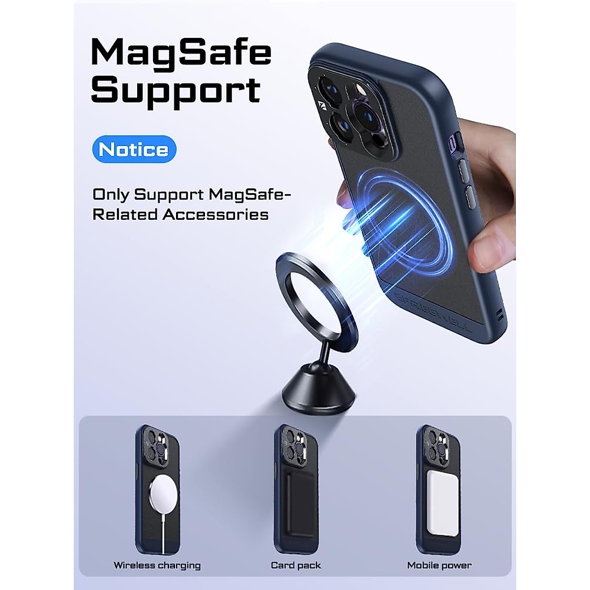 FREEWELL Sherpa Series Case for iPhone 15 Pro Max Magnetic Filter Mount & F Series Lens Slot (NOT Compatible with 17MM Lenses) Black