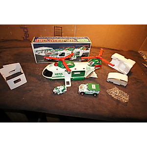 Hess 2001 Toy Helicopter with Motorcycle and Cruiser